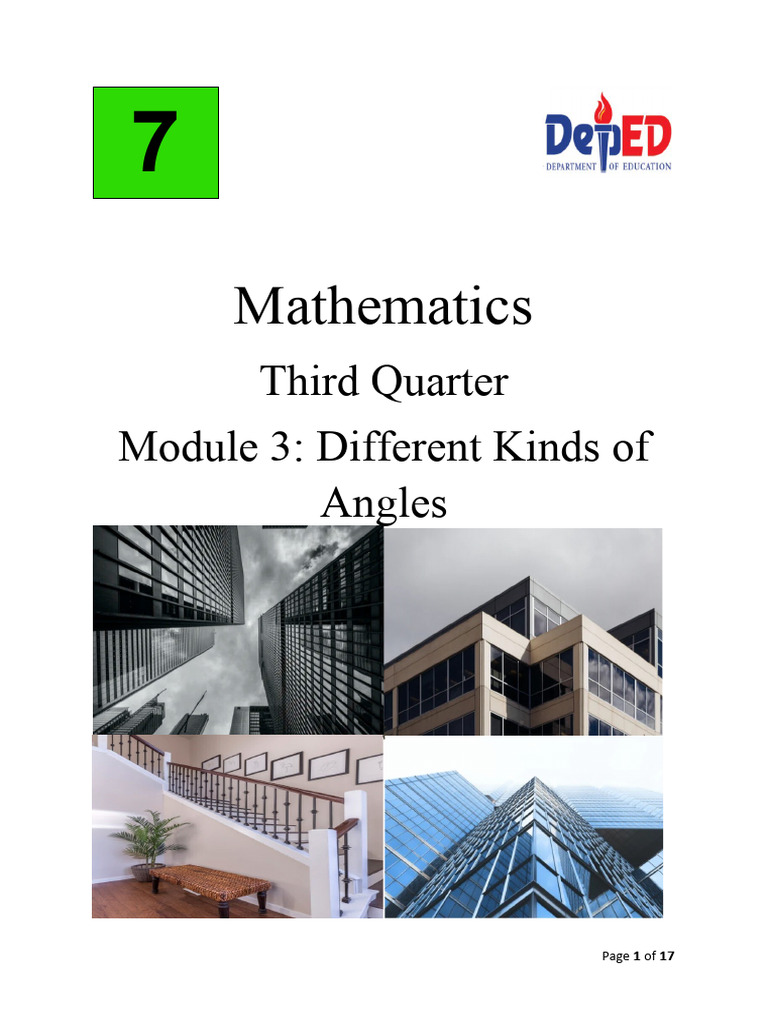 Math 7_Quarter 3_Module 3 | PDF | Angle | Copyright