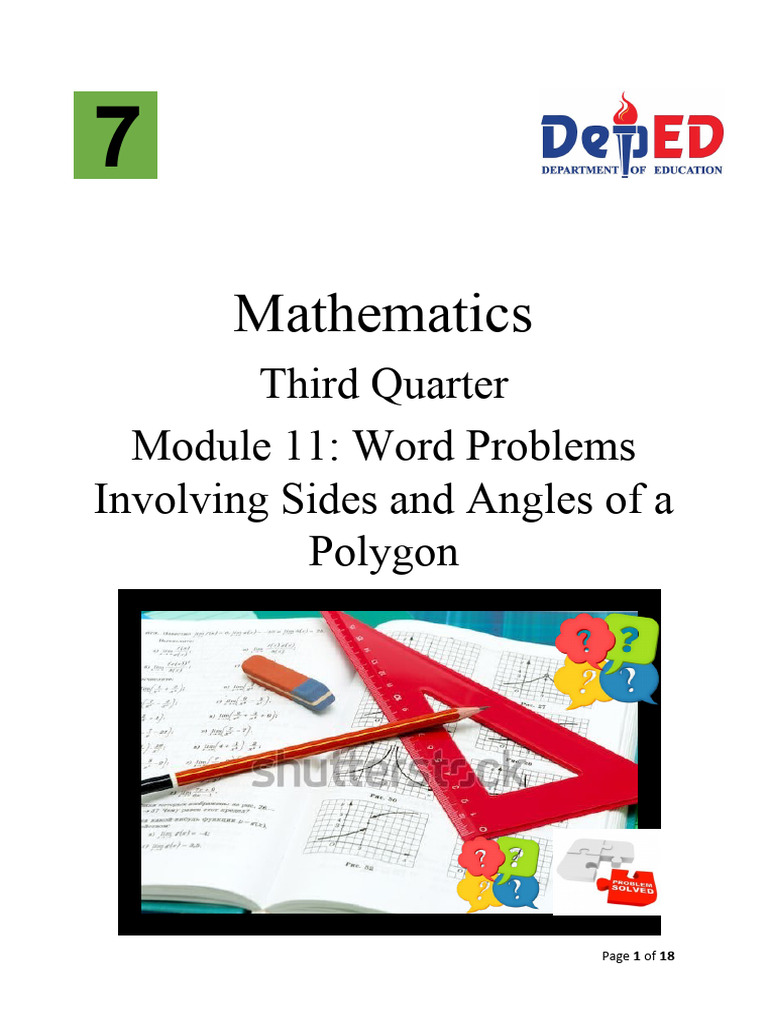 Math 7 - Quarter 3 - Module 11 | PDF | Area | Triangle