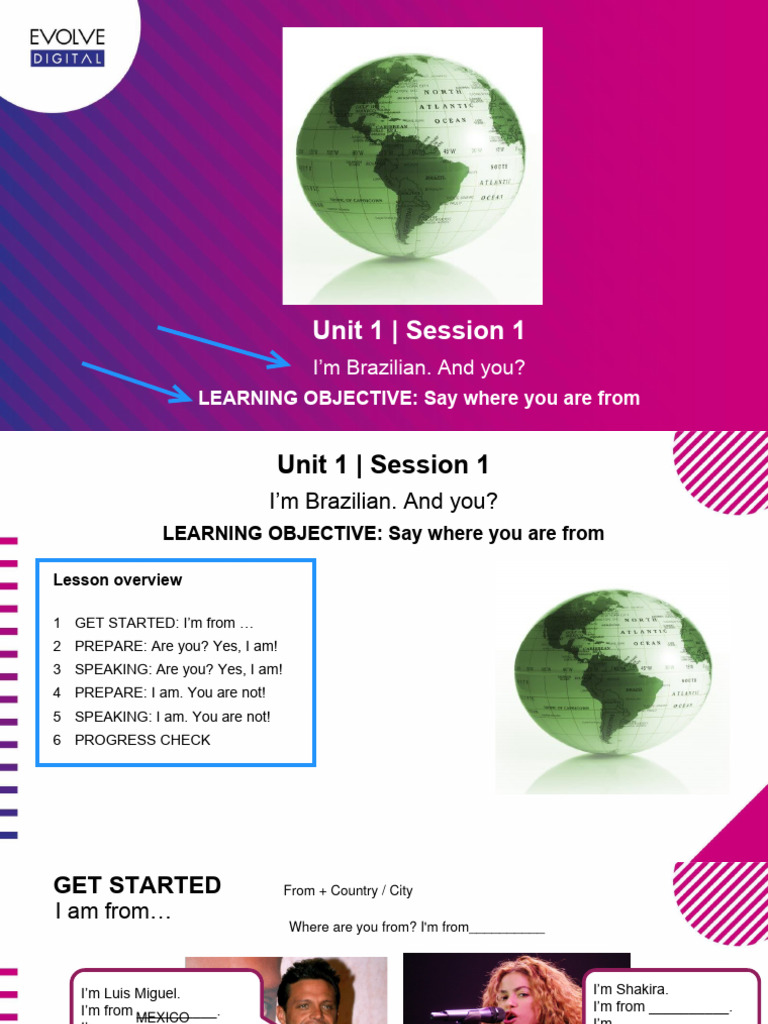 Unit 1 - Session 1: I'm Brazilian. and You? | PDF