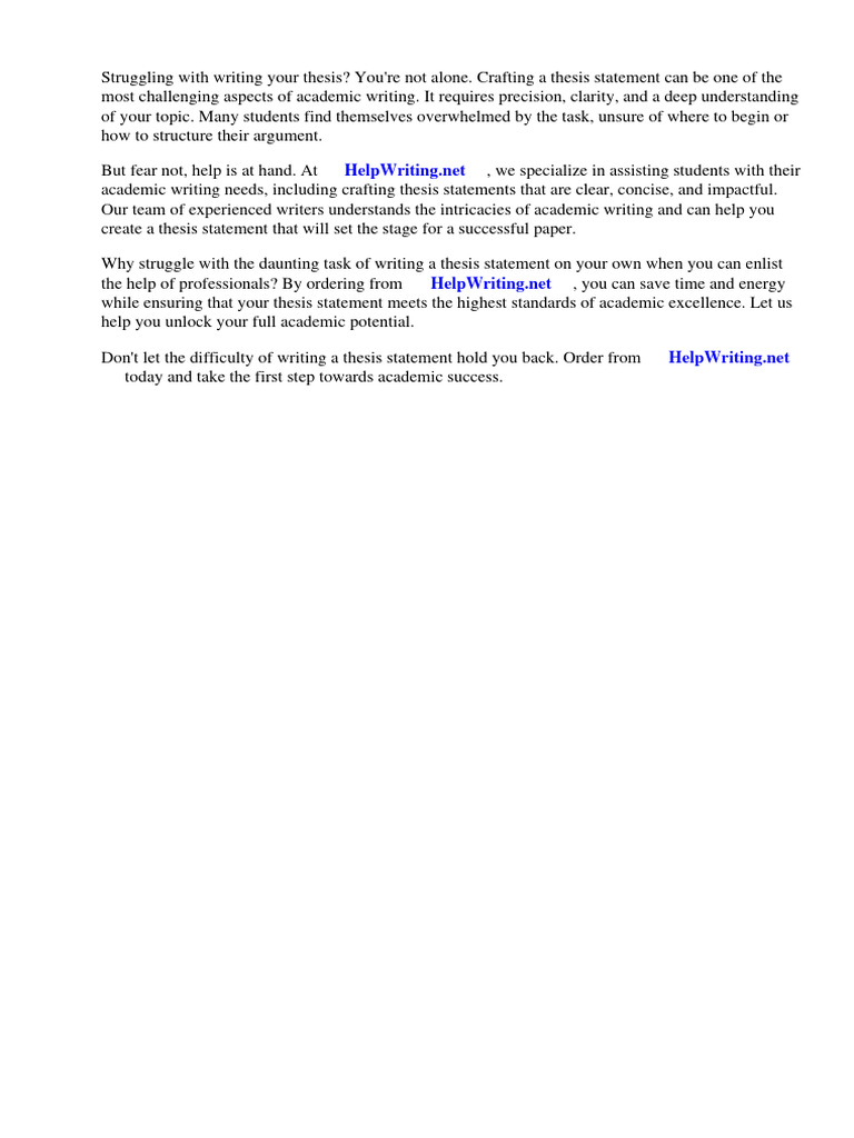 Crafting Effective Thesis Statements | PDF | Essays | Thesis