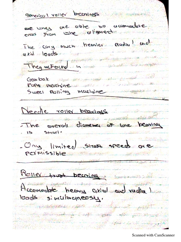 Fitting N2 Notes,Types of Bearings and causes of underground | PDF