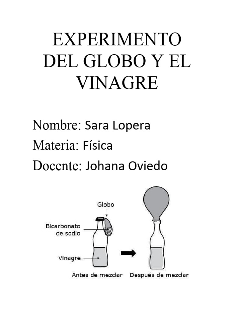 Experimento Del Globo y El Vinagre | PDF
