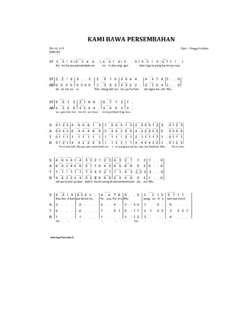 Kami Bawa Persembahan | PDF