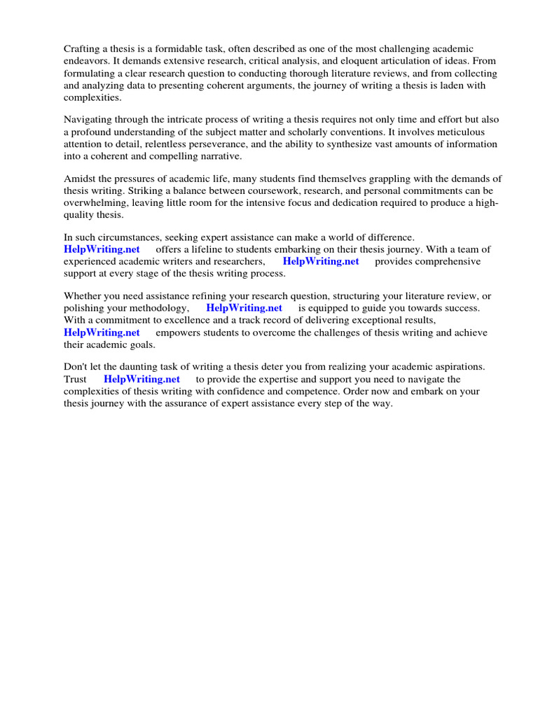 Thesis Rationale | PDF | Nursing | Thesis