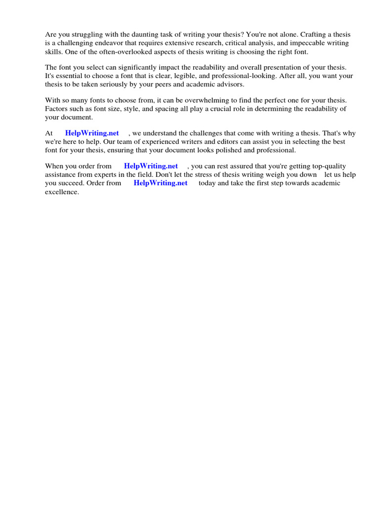 Best Font Thesis | PDF | Typefaces | Thesis