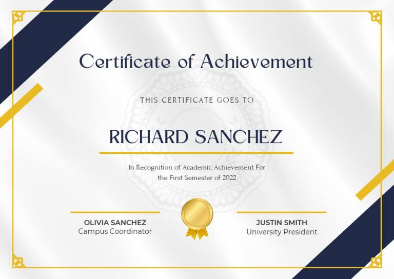 Modern Academic Achievement Certificate | PDF