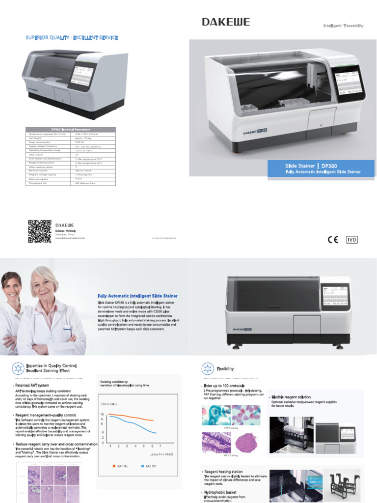 Brochure - Slide Stainer DP360 - EN V2.1 | PDF | Staining | Real Time ...