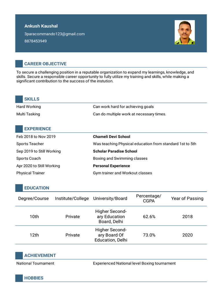 Ankush Kaushal Resume Format4-1 | PDF