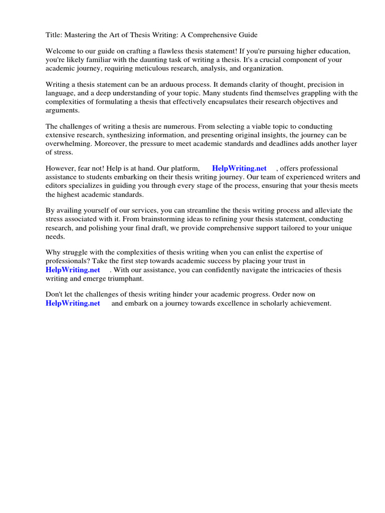 How To Write A Thesis Statement Wikihow | PDF | Thesis | Essays