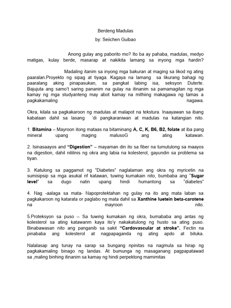 Berdeng Bunga | PDF