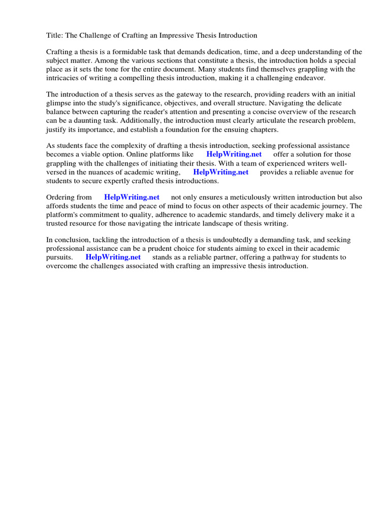Writing Introduction Of Thesis Pdf Thesis Essays 3075