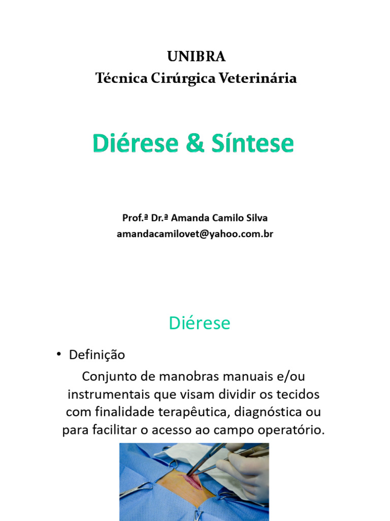 Dierese e Sintese | PDF | Tecido (Biologia) | Anatomia