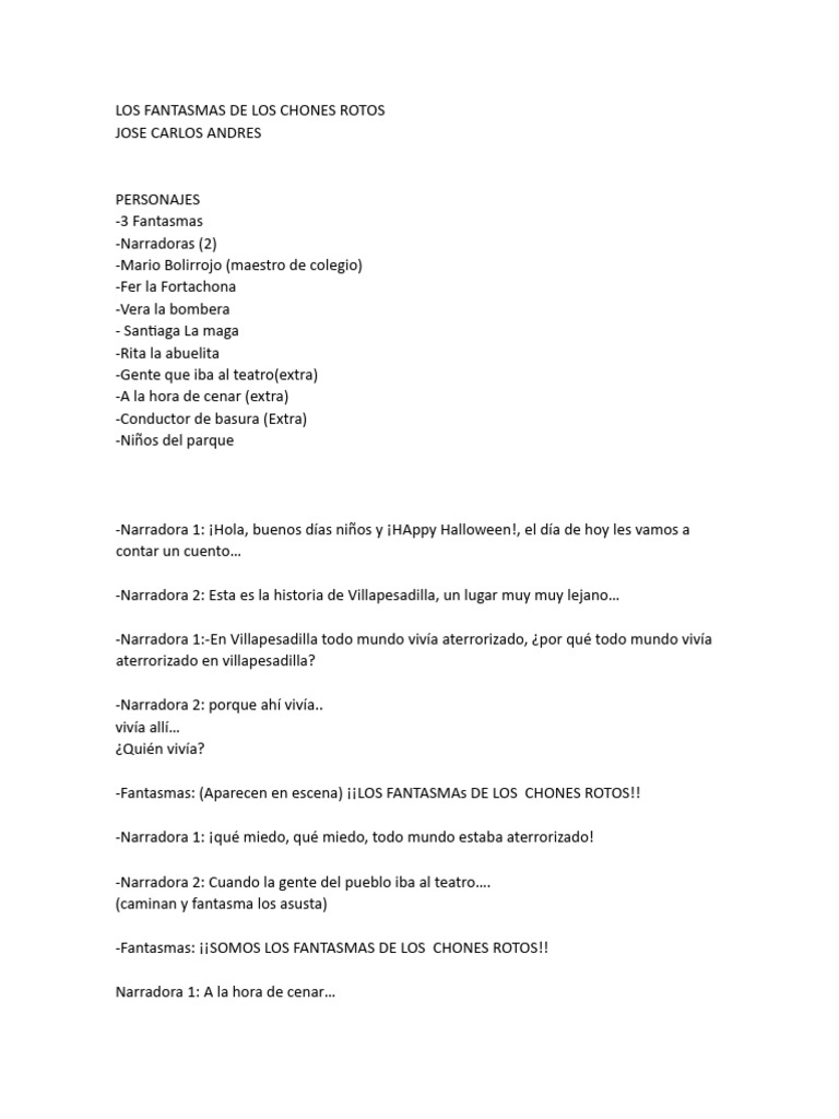 LOS FANTASMAS DE LOS CHONES ROTOS Version 2.0 | PDF