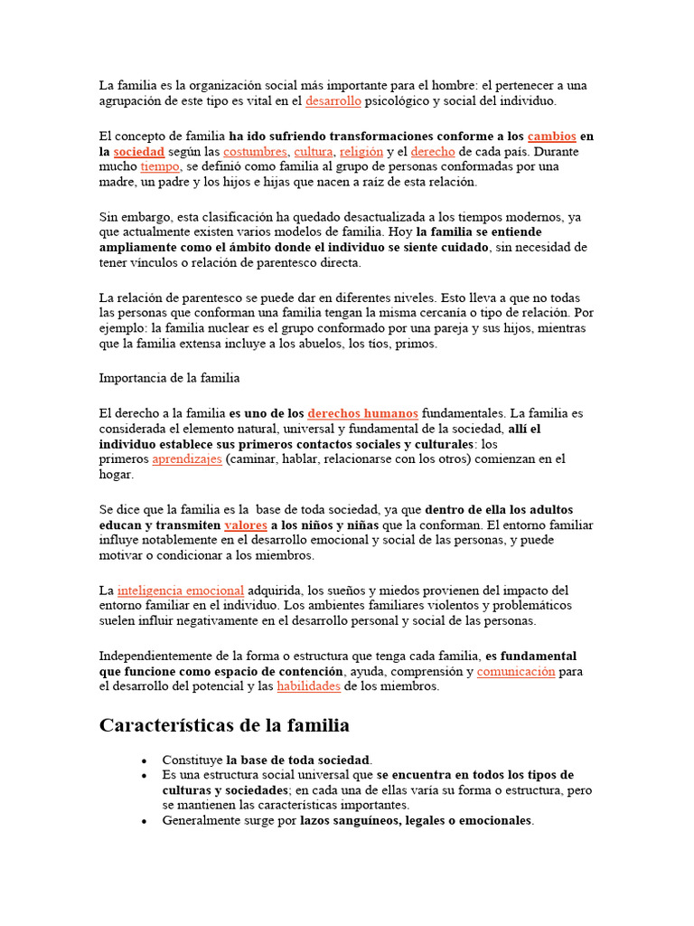 La familia | PDF | Familia | Sociedad