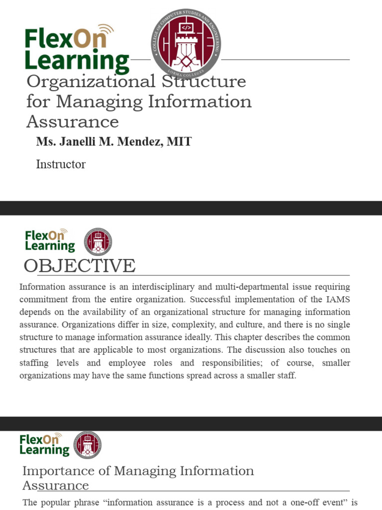 Managing Information Assurance Structures | PDF | Computer Security ...