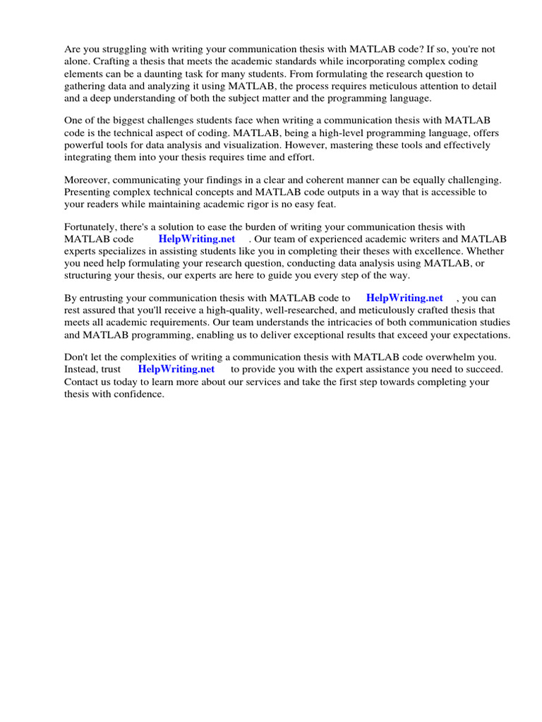 Communication Thesis With Matlab Code | PDF | Matlab | Mimo