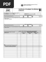 2307 - New Format | PDF | Withholding Tax | Payments