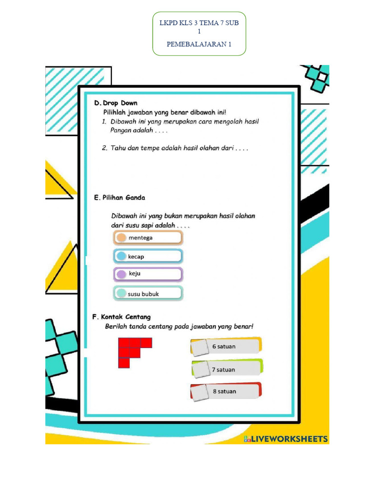 LKPD Tema 7 Sub 1 Pem 1 | PDF