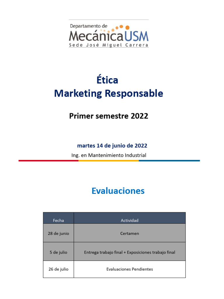 Clase RSE - Etica - Marketing Responsable | PDF | Marketing | Producto (Negocio)