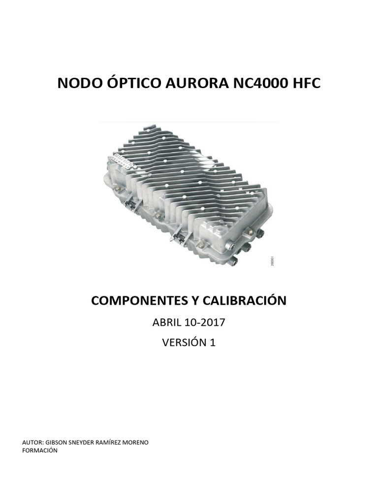 Nodo Aurora Nc4000 Hfc Calibracion | PDF | Decibel | Bienes manufacturados