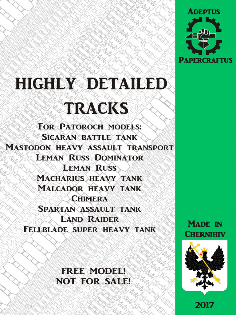 Tracks For Patoroch Models | PDF | Tanks | Military Vehicles