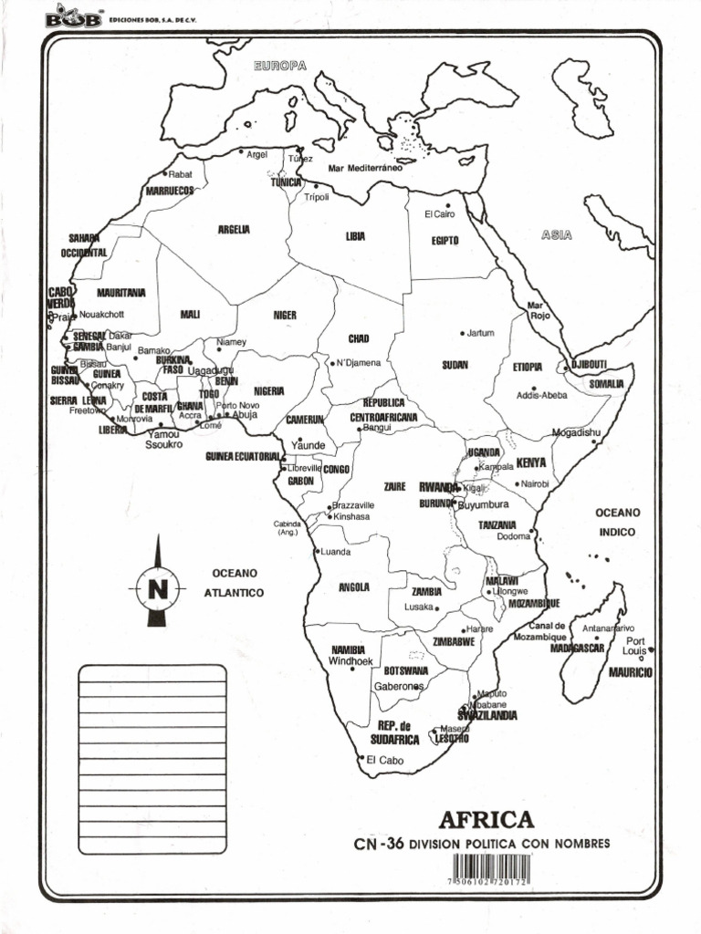 Mapa Africa CON NOMBRES | PDF