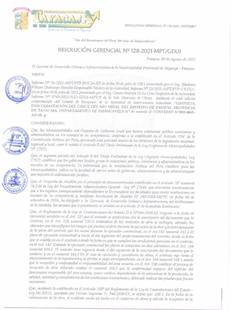 5 Resolucion de Designacion de Comite de Recepcion | PDF