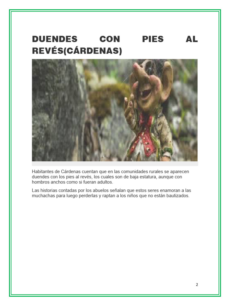 Duendes Con Pies Al Revés Cardenas | PDF