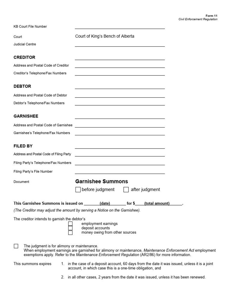 Form11 - BILL OF COSTS | PDF | Garnishment | Judgment (Law)