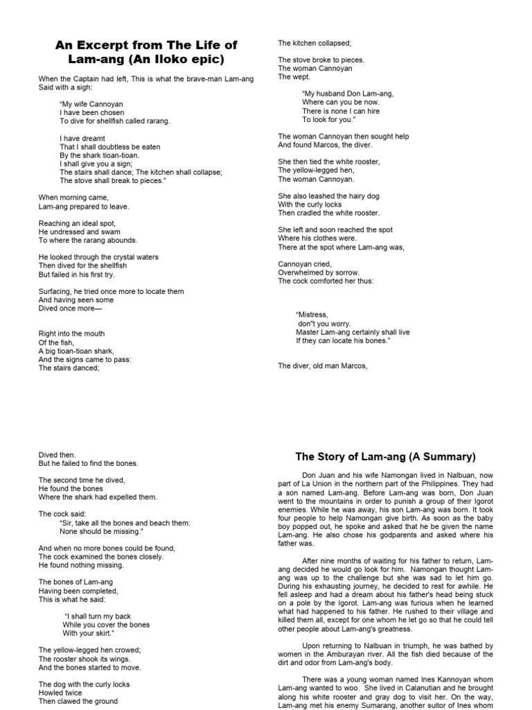 EXCERPT Biag Ni Lam Ang | PDF