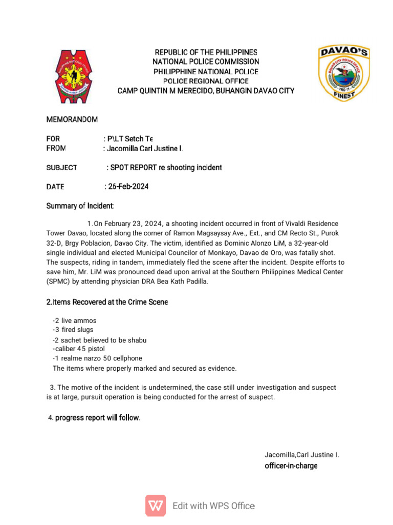 Spot Report | PDF | Social Science | Law