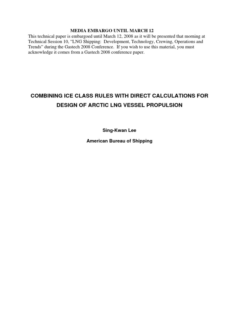 Ice Class Rule ABS | PDF | Propeller | Marine Propulsion