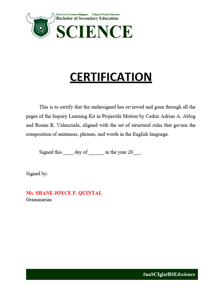 cert for grammarian | PDF