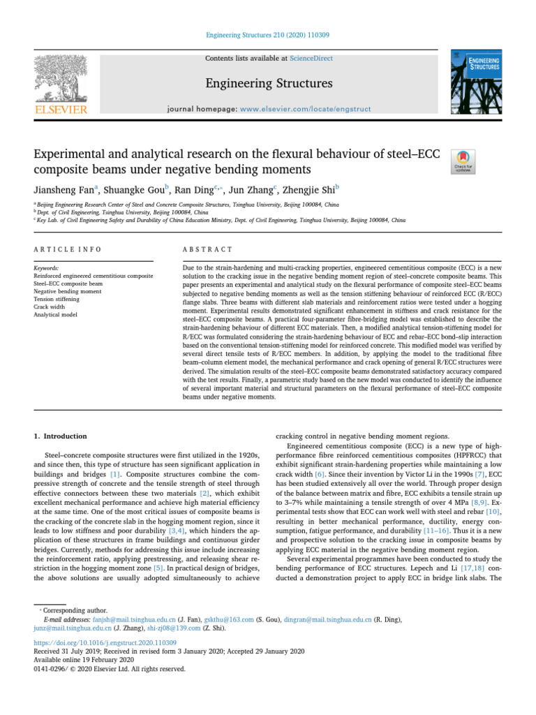 ECC Composite Beams | PDF | Fracture | Strength Of Materials