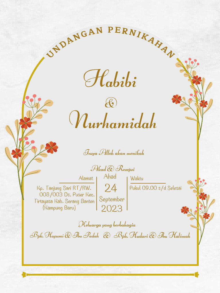 Putih Modern Undangan Pernikahan | PDF