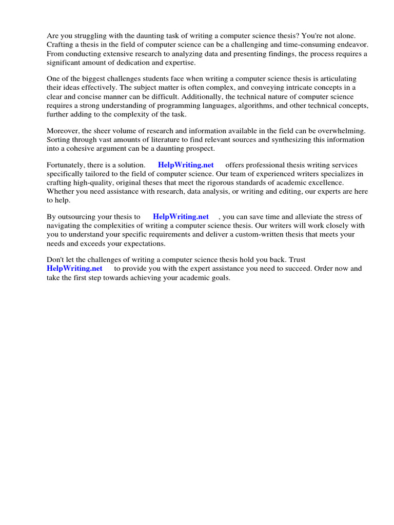 Computer Science Thesis Abstract Example | PDF | Thesis | Abstract (Summary)