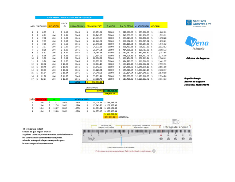 Calculadora Segubeca: Primas y Ganancias | PDF | Seguro | Riesgo financiero