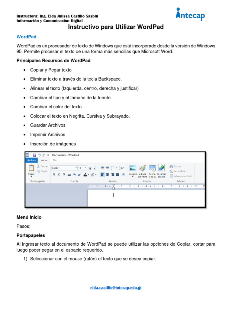 Guía Completa para Usar WordPad | PDF | Microsoft Windows | Software del sistema