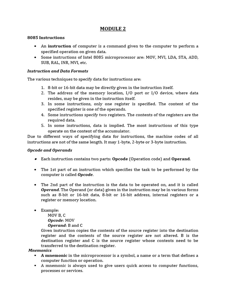 Module 2 | Download Free PDF | Assembly Language | Input/Output