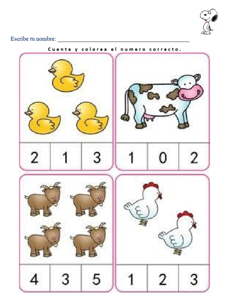 Actividad de conteo y coloreo | PDF | Derecho