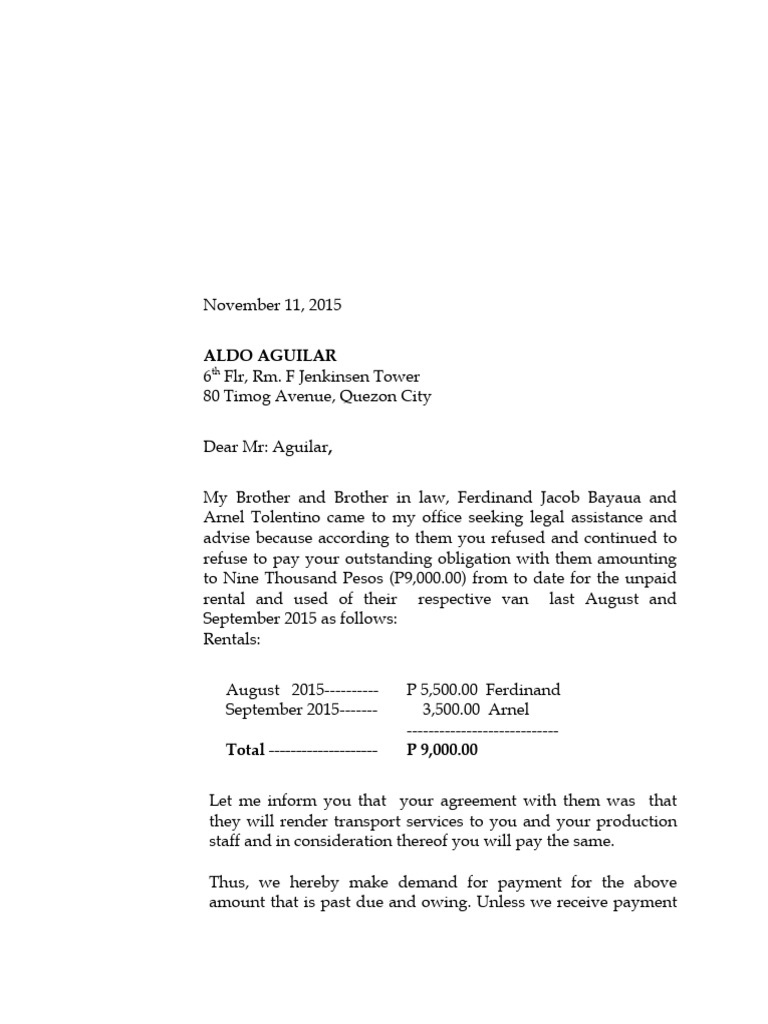 Demand Letter - Jacob | PDF