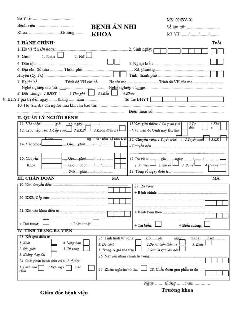 Benh An Nhi Khoa | PDF