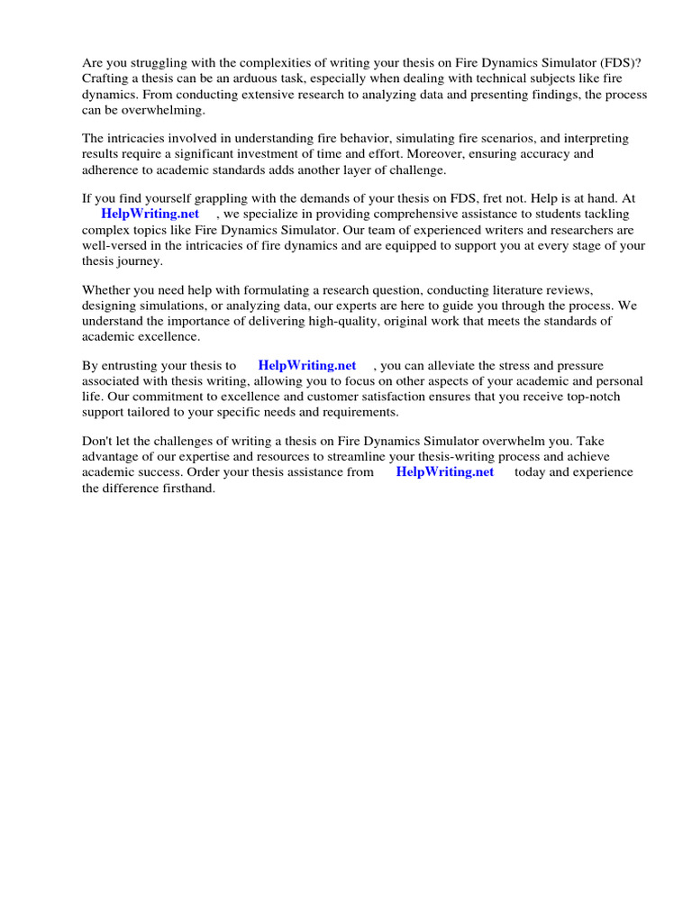 Thesis Fire Dynamics Simulator | PDF | Simulation | Computational Fluid Dynamics