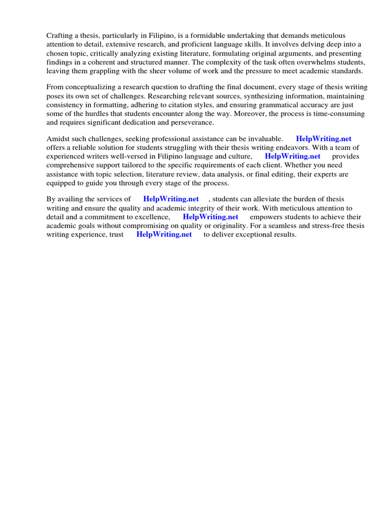 Sample Thesis in Filipino | PDF | Science