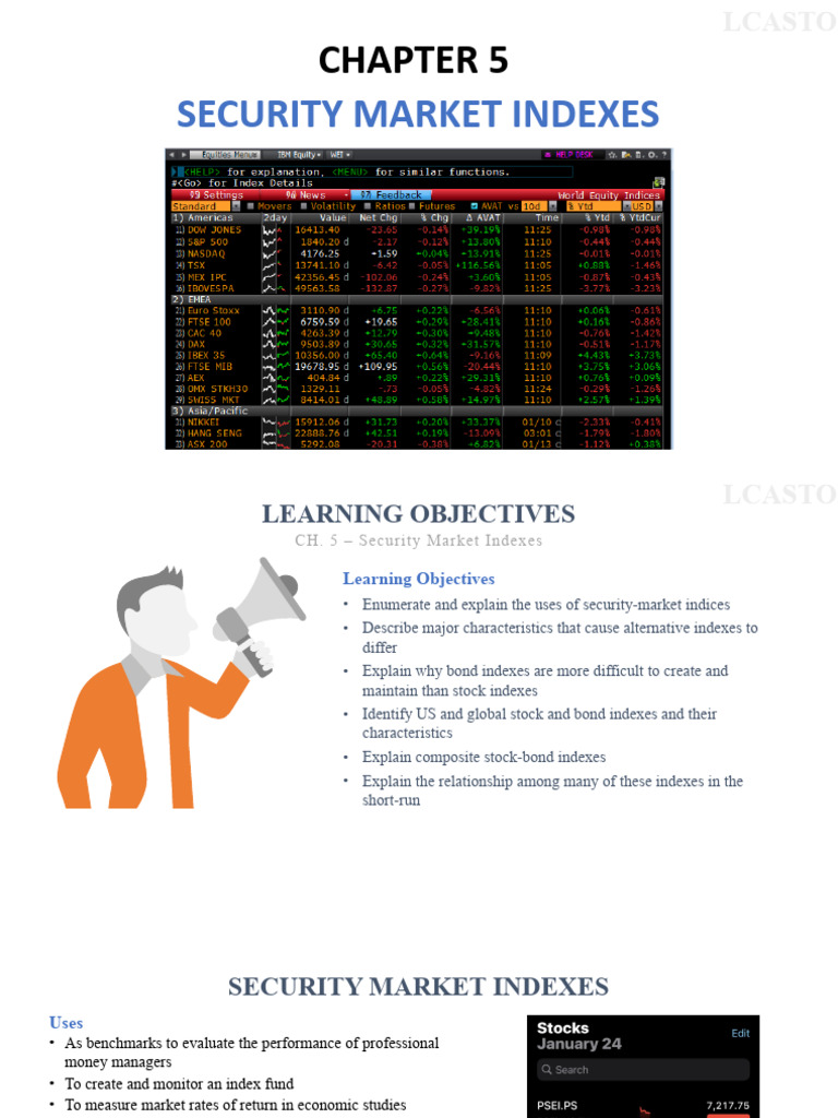 Chapter 5 - Security Market Indexes | PDF | Stock Market Index | Bonds (Finance)