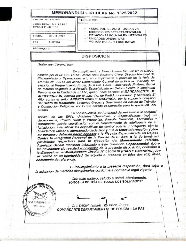 Memorandum Circular 1325 | PDF