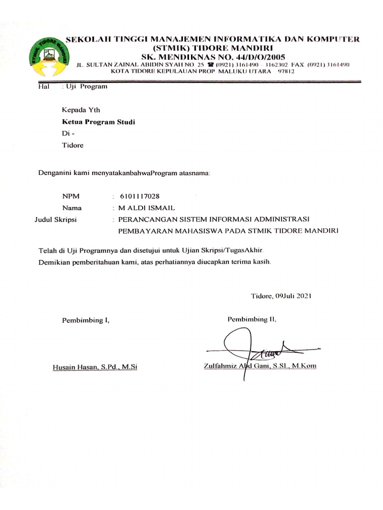 Surat Siap Program | PDF
