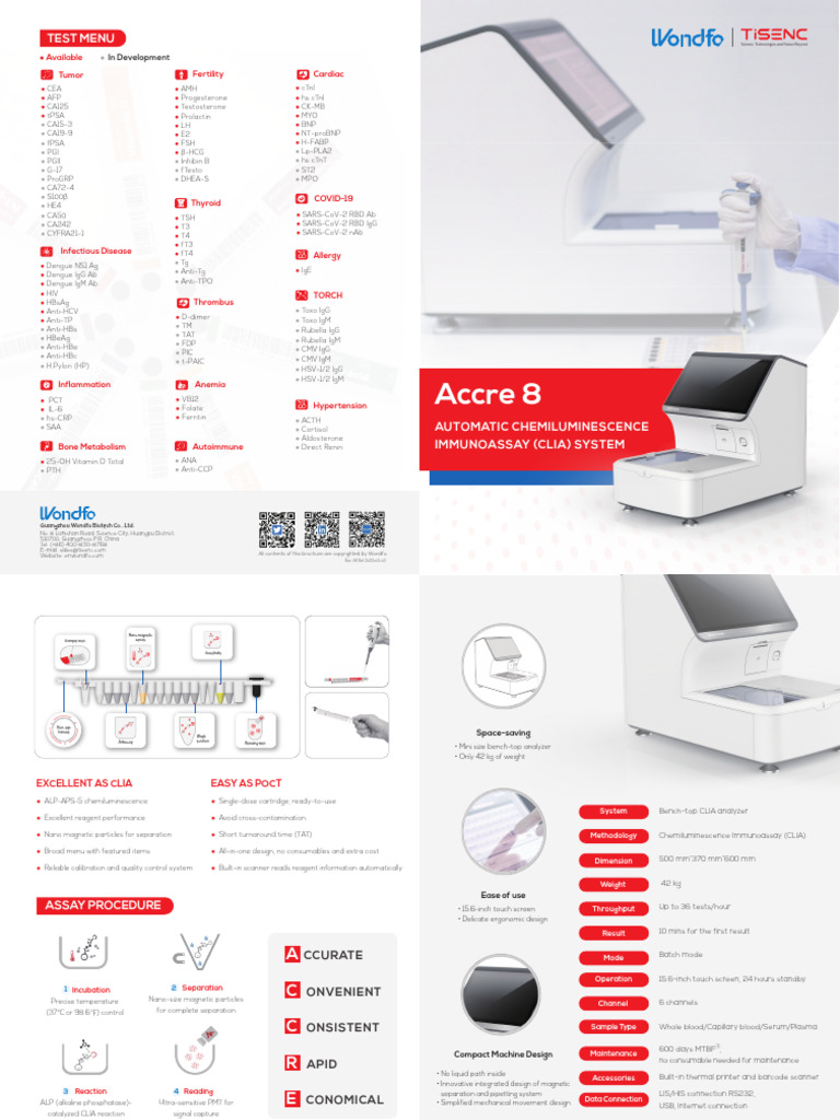 Accre 8 Brochure | PDF | Immunoassay | Clinical Medicine