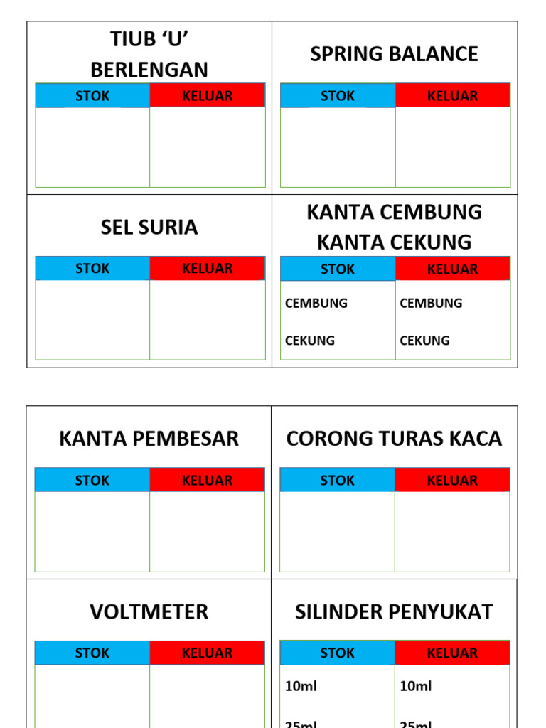 Label Radas Di Kotak | PDF