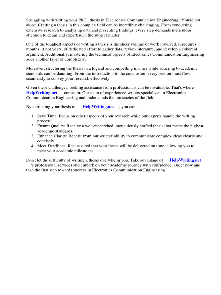 PHD Thesis Electronics Communication Engineering | PDF | Engineering | Thesis